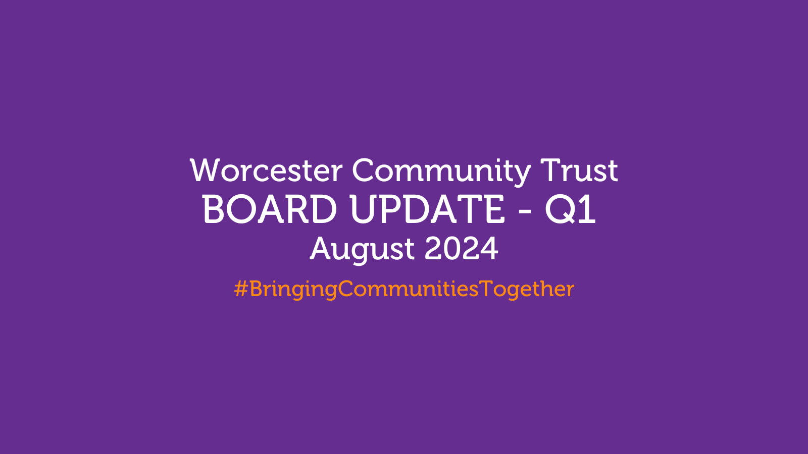 Home - Worcester Community Trust